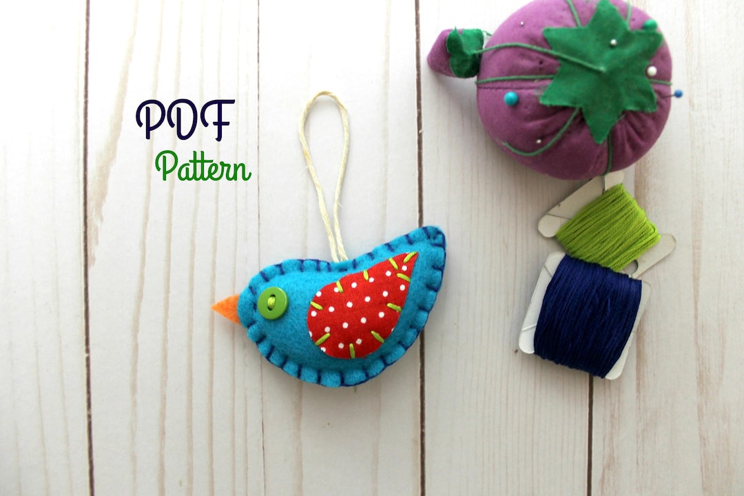 Felt Bird Ornament Pattern. PDF Pattern. Bird Design. Digital Pattern ...