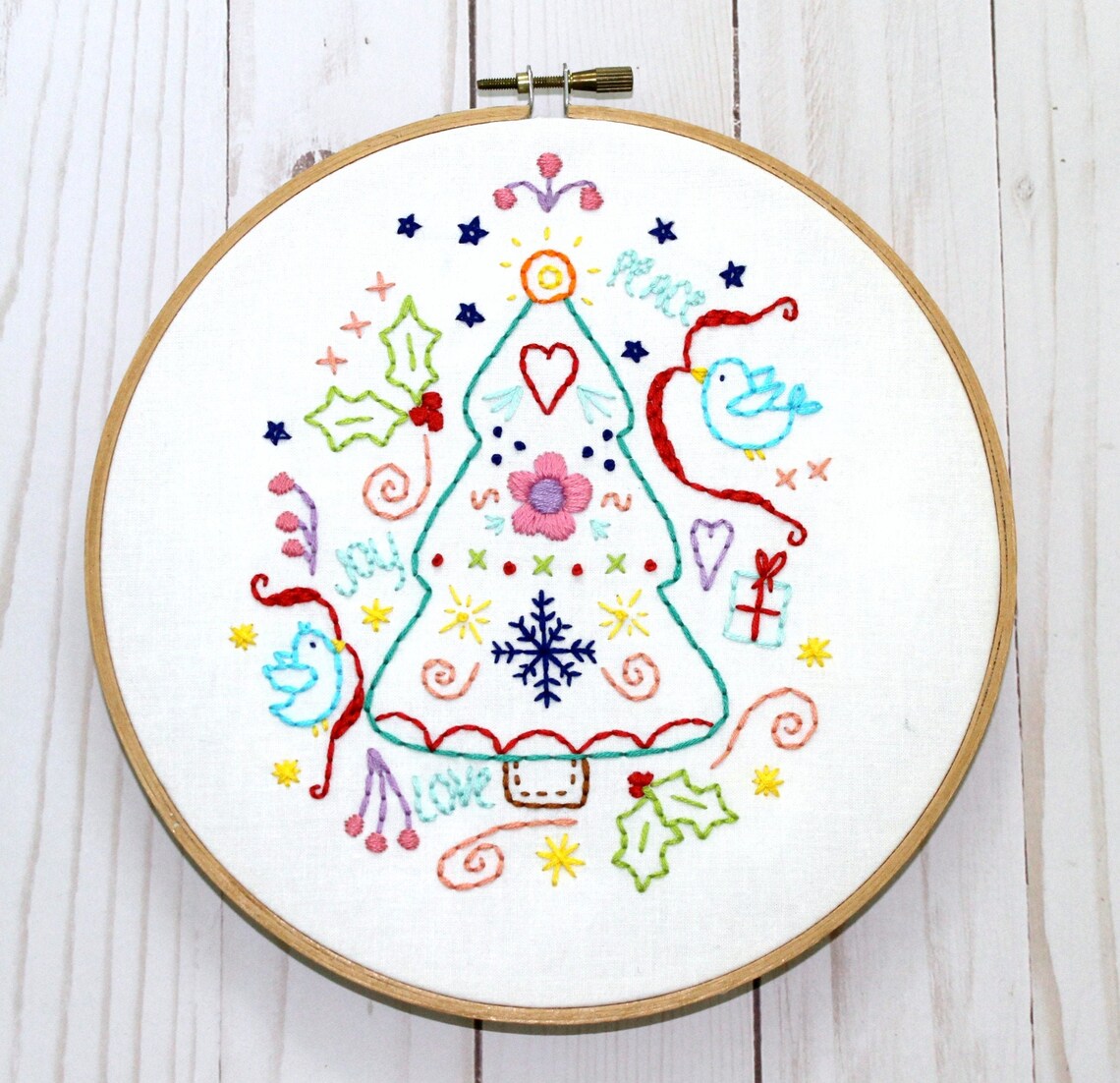 Christmas Tree Embroidery Pattern. Hand Embroidery. PDF | Etsy