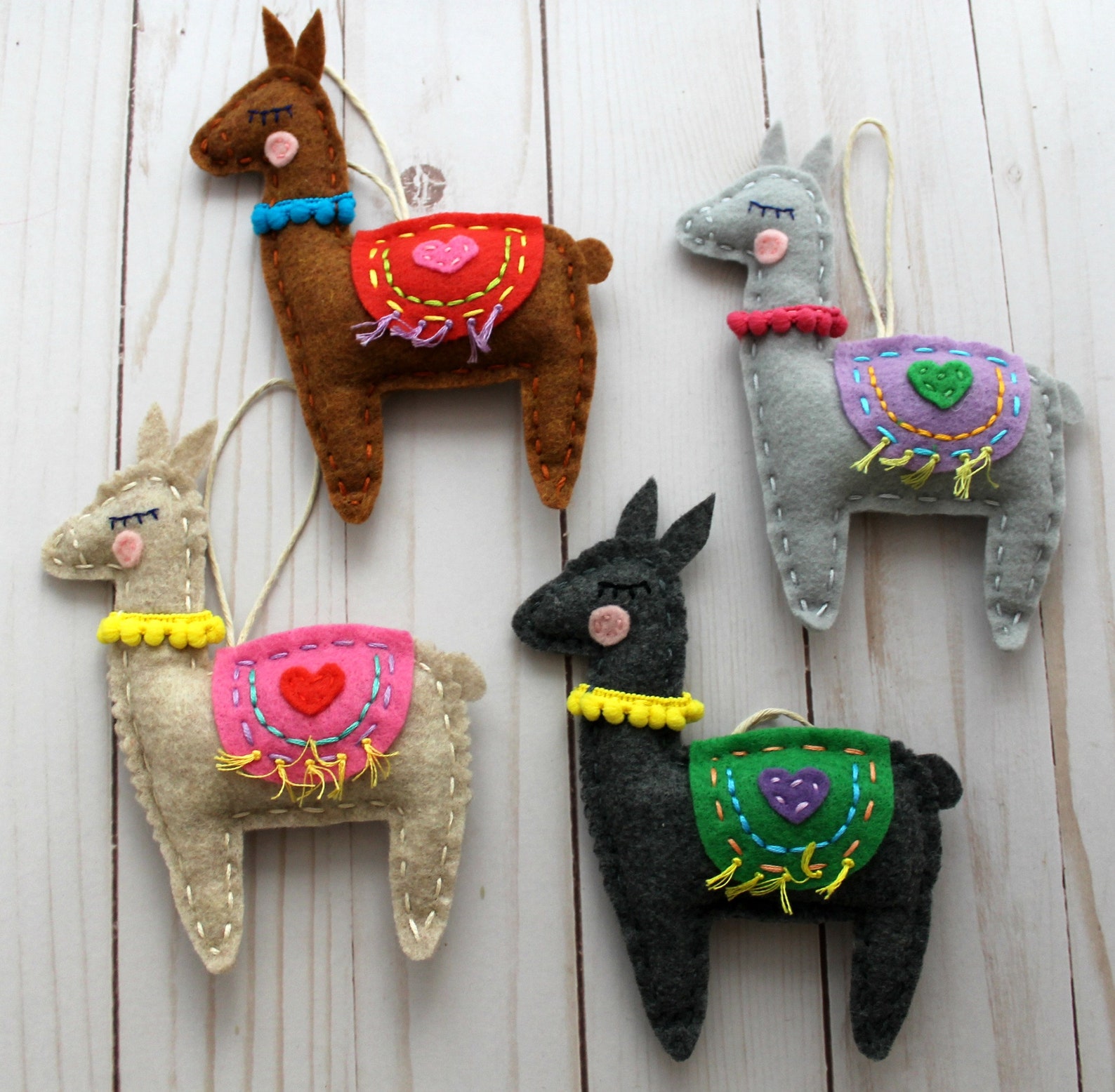 Felt Llama Ornament PDF Pattern. DIY Pattern. Handmade Llama. | Etsy