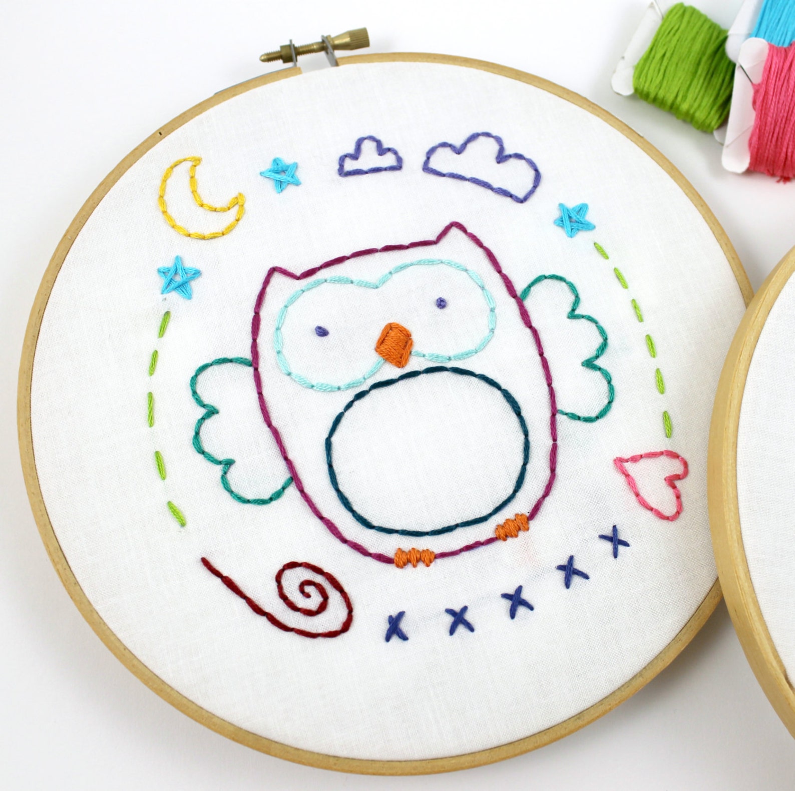 Owl Embroidery. Raccoon Embroidery. Hand Embroidery Pattern. - Etsy