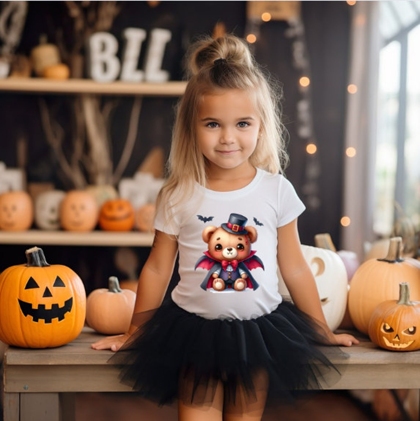Cute Teddy Bear Halloween Clipart PNG I Digital Download I Halloween ...