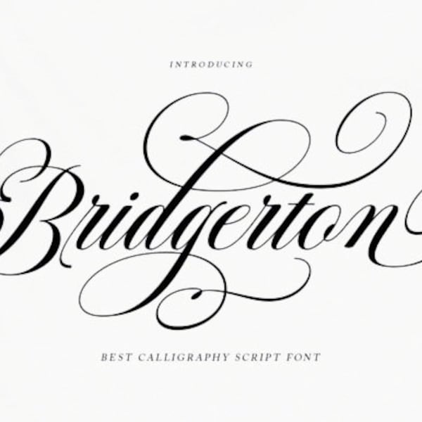 Bridgerton Font - Etsy