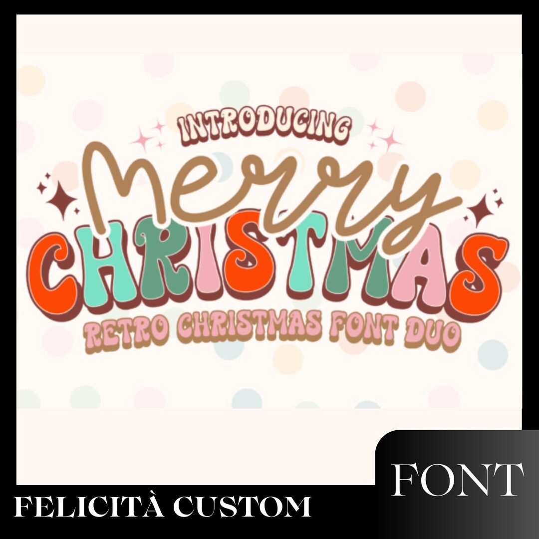 Merry Christmas Font I Font I Digital Download I Instant Font I ...