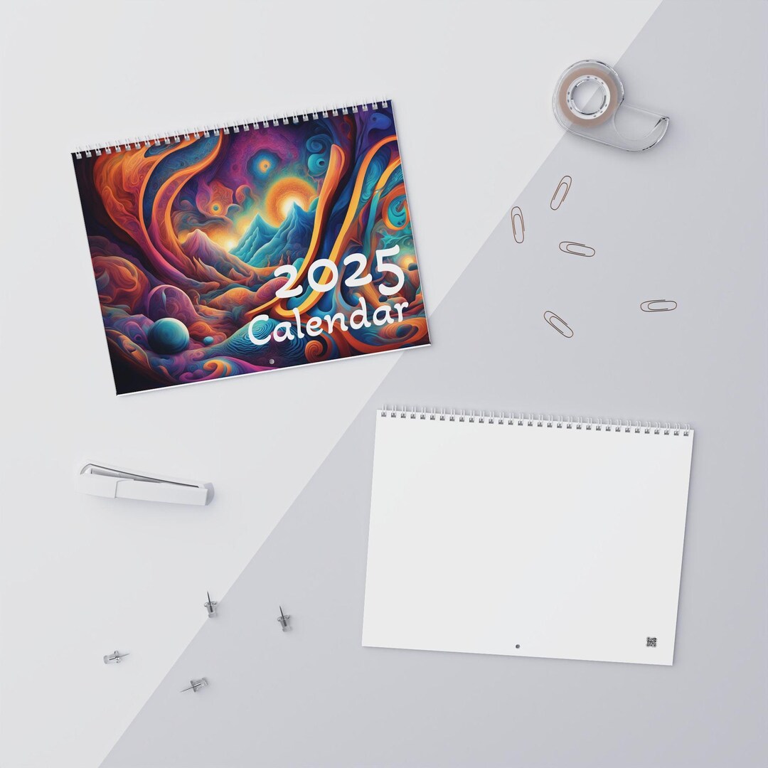 Psychedelic Calendar 2025 | Colorful Abstract Artsy Wall Calendar ...