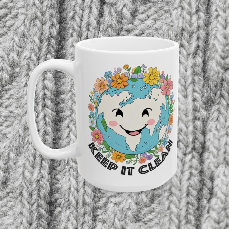 Cute Planet Earth Environmentalist Coffee Mug Feminine Mother Earth ...