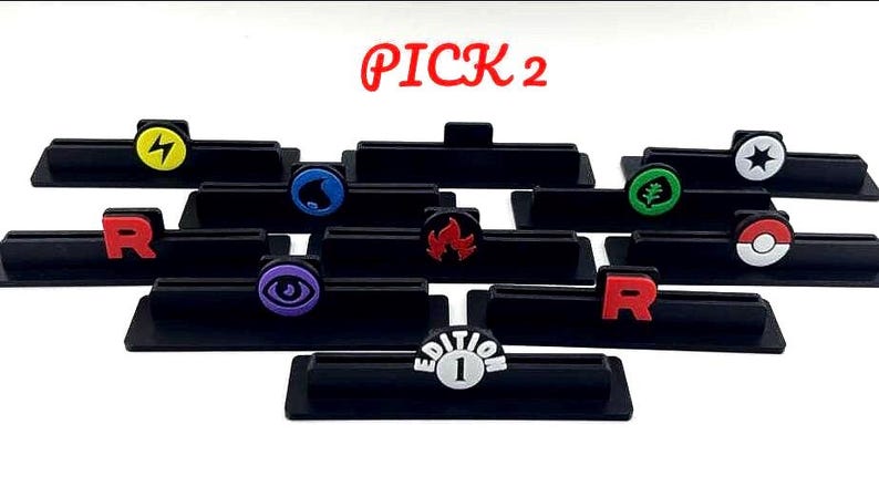 Pokémon Card Display Stand, Team Rocket, 1st Edition, Pokéball, Water ...