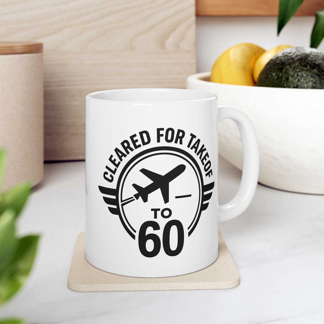 60th Birthday Pilot Mug: Aviation Airplane Coffee Cup - Etsy