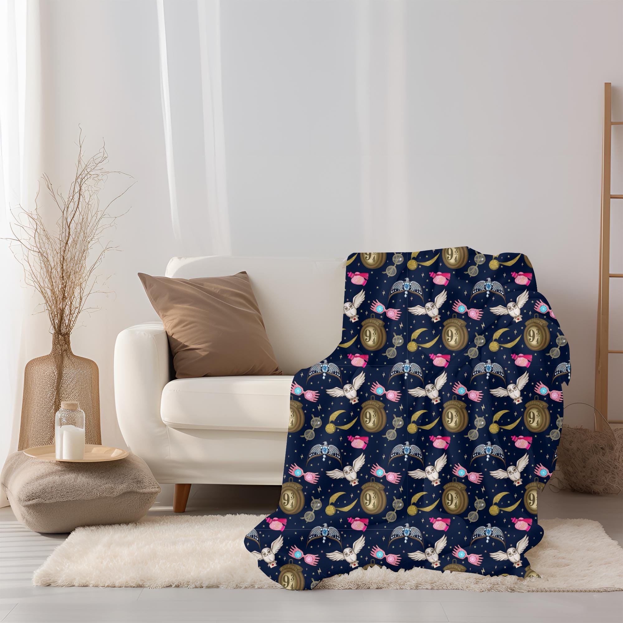 Potter Wizard Snitch Collage Plush Blanket, Cozy Soft Throw Blanket for ...