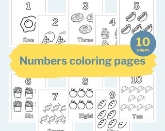 11 Numbers Tracing Pages, Numbers Flashcard, Coloring Page, Numbers ...