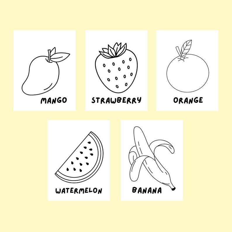 20 Printable Fruits Coloring Pages Fun & Educational Preschool ...
