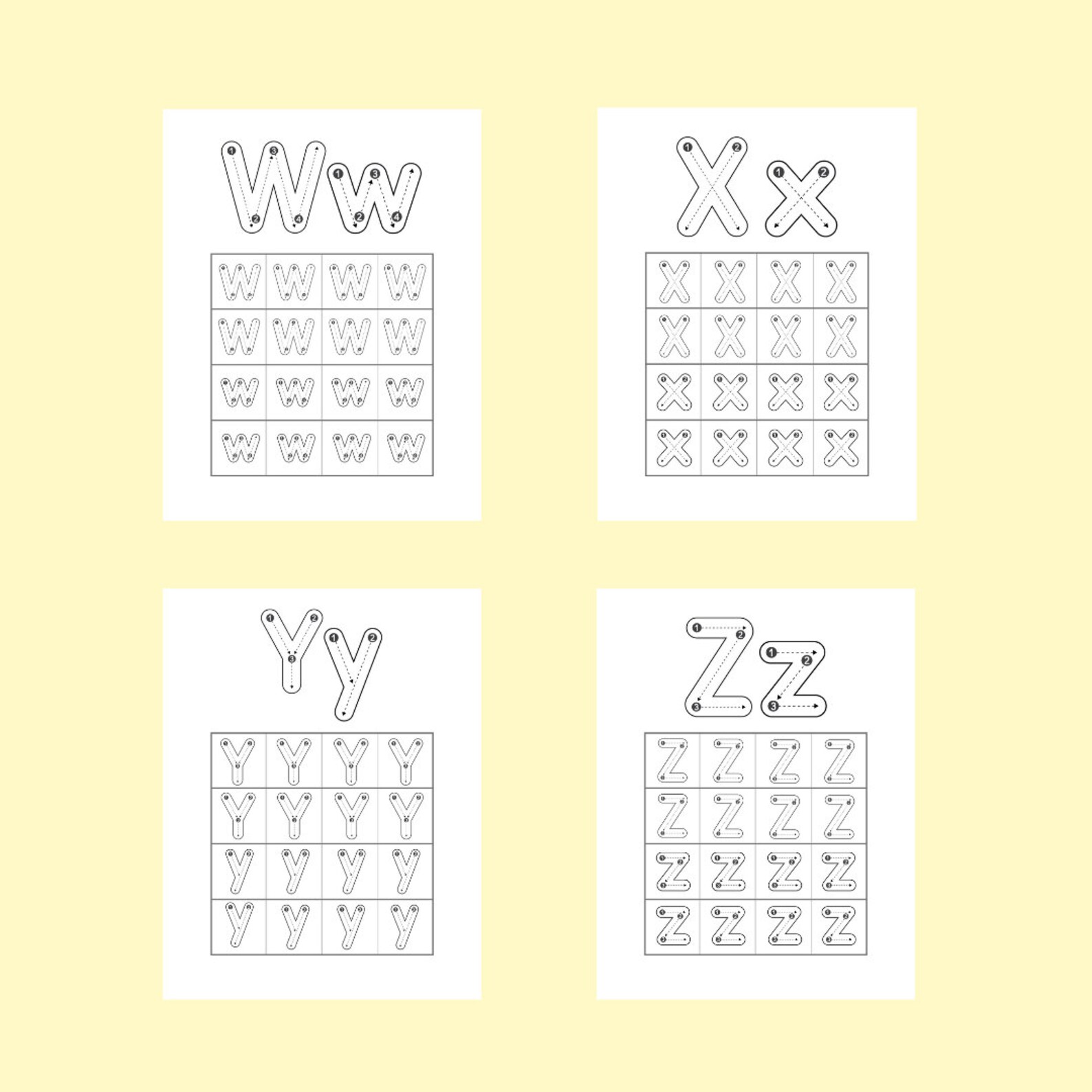 26 Alphabetical Tracing Pages, Alphabet Flashcard, Coloring Page ...