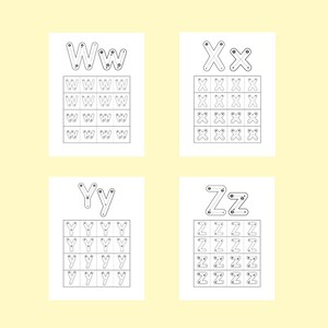 26 Alphabetical Tracing Pages, Alphabet Flashcard, Coloring Page ...