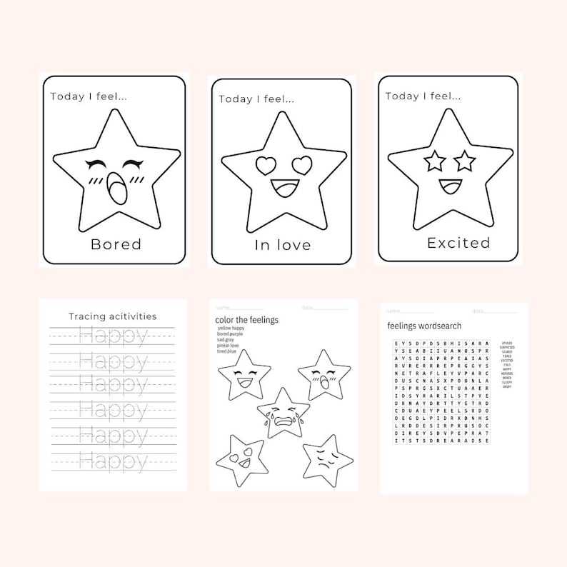 45 Printable Emotions Coloring Pages With Emoticons Fun Educational ...