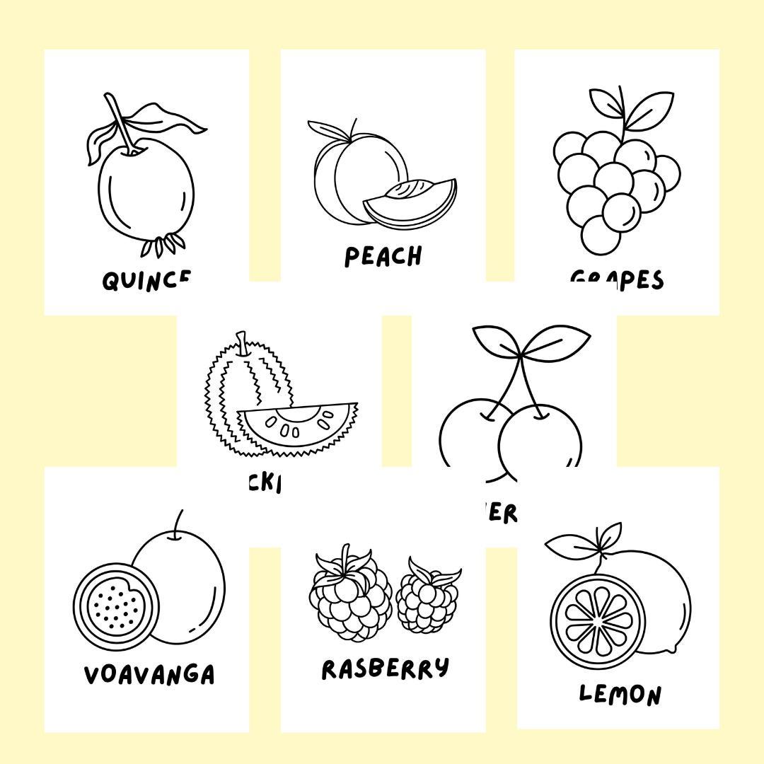 20 Printable Fruits Coloring Pages Fun & Educational Preschool ...