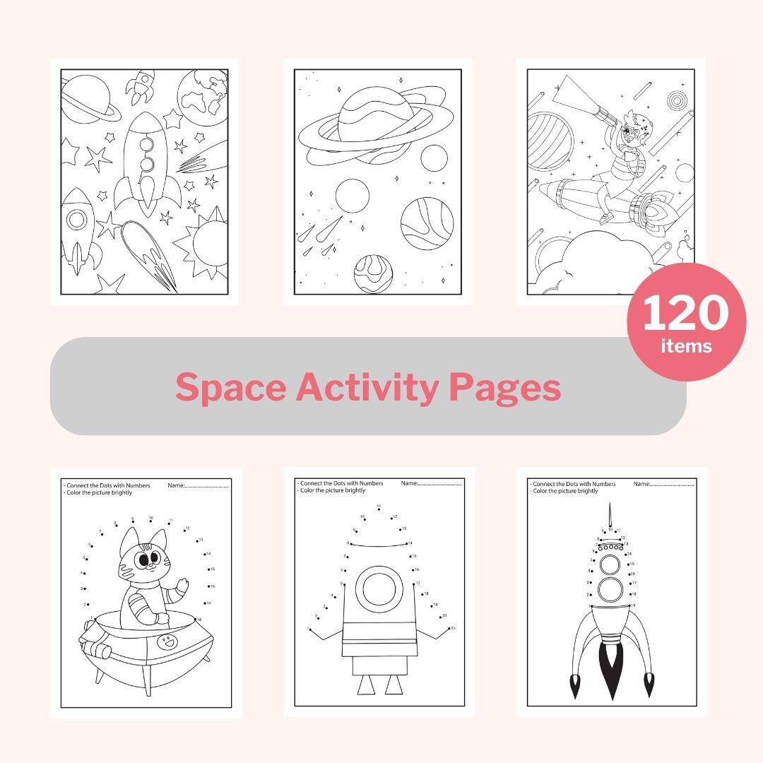 120 Printable Space Activity Pages Space Coloring Pages Fun ...