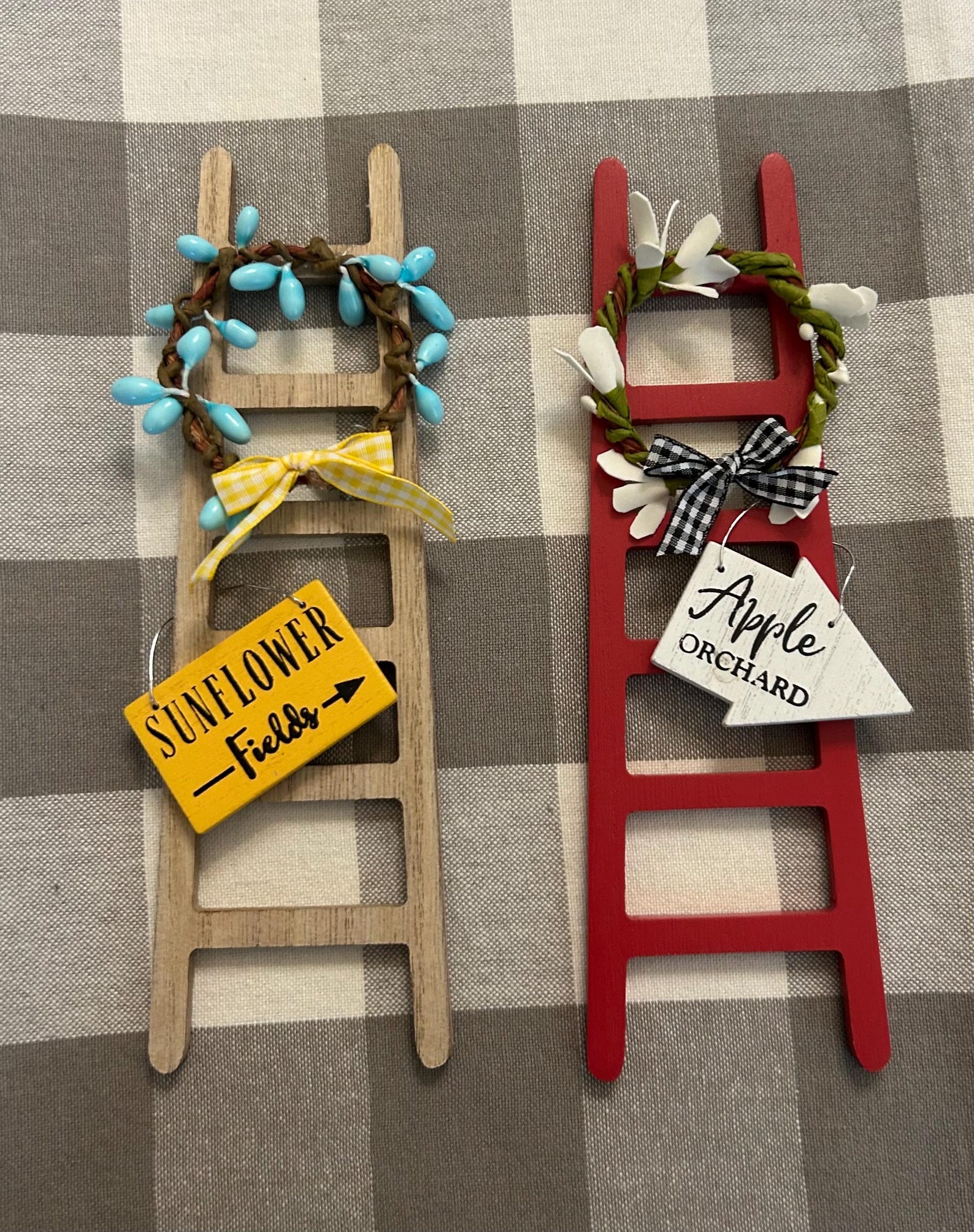 Seasonal Ladders, Wood Accents, Tiered Tray Decor - Etsy