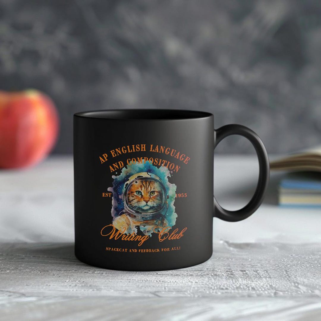 English Language and Composition Coffee Mug Spacecat Gift AP English ...