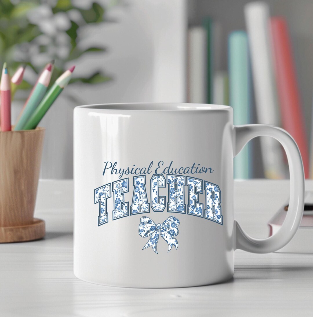 Custom Coquette Chinoiserie Teacher Mug Personalized Preppy Aesthetic ...