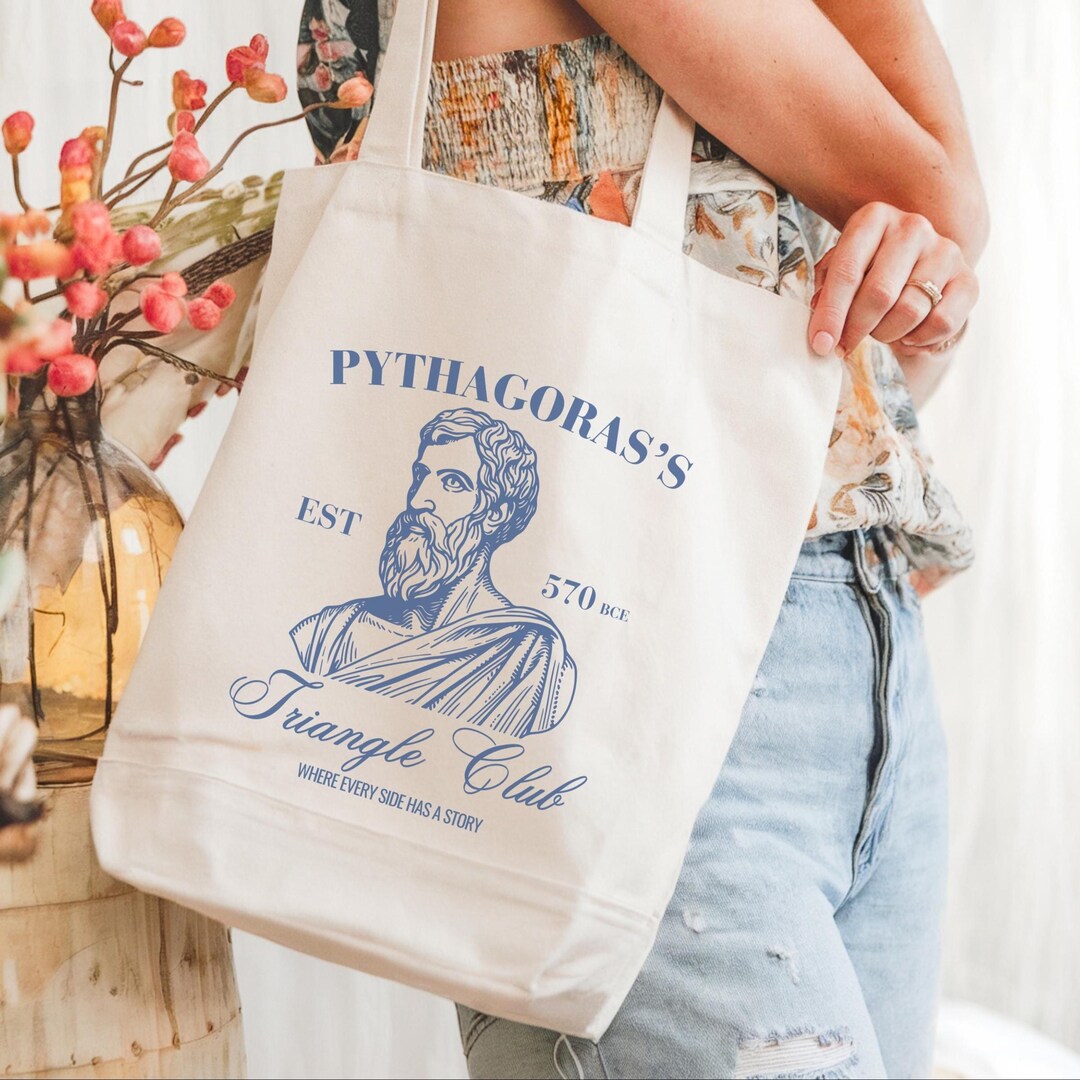 Funny Math Tote Bag Geometry Teacher Gift STEM Major Bag Triangle Lover ...