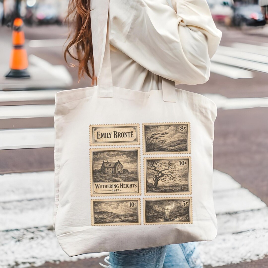 Classic Literature Tote Bag Emily Bronte Bag Literary Gift English ...
