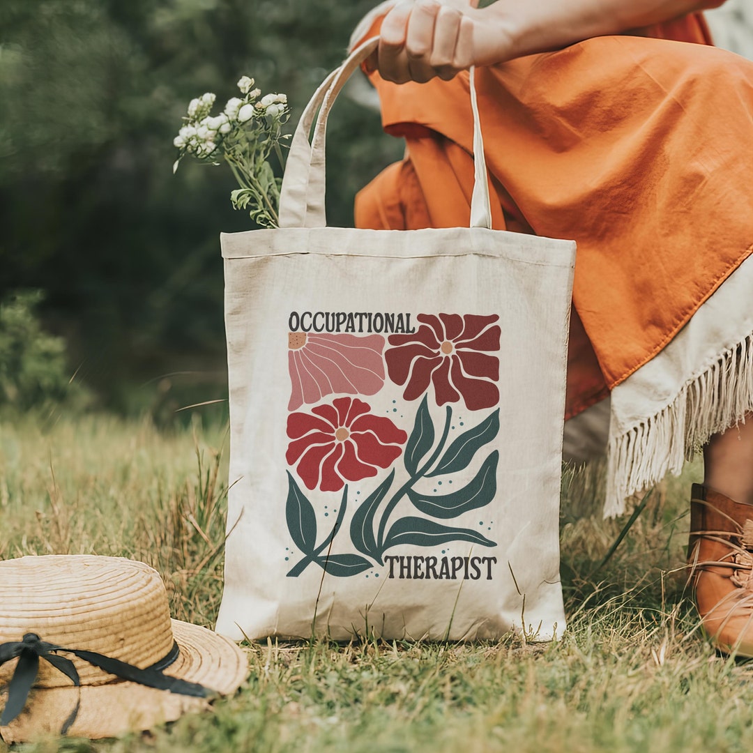 Occupational Therapy Tote Bag Vintage Floral Tote Occupational ...
