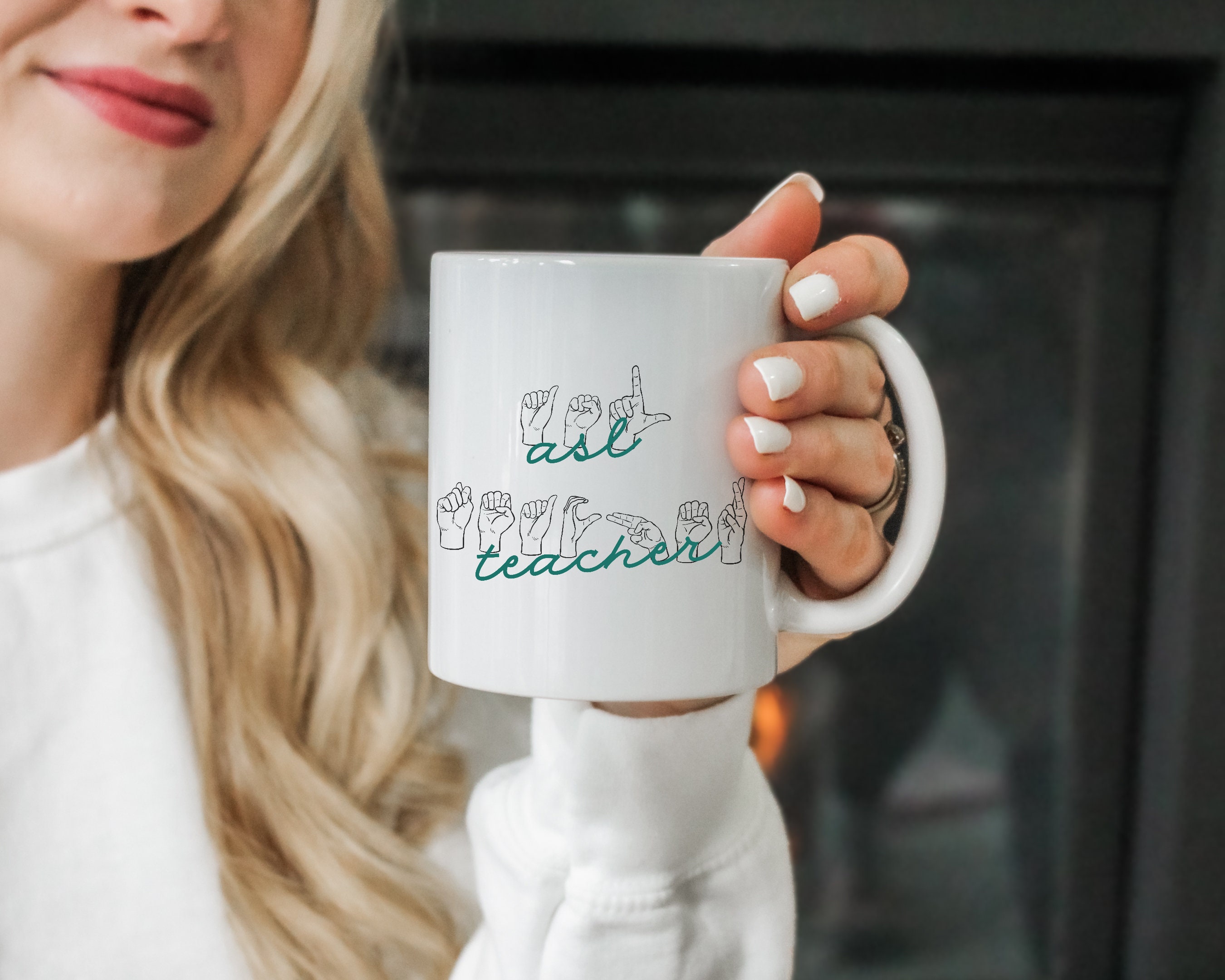 ASL Teacher Coffee Cup Sign Language Teacher Gift Teacher Appreciation ...
