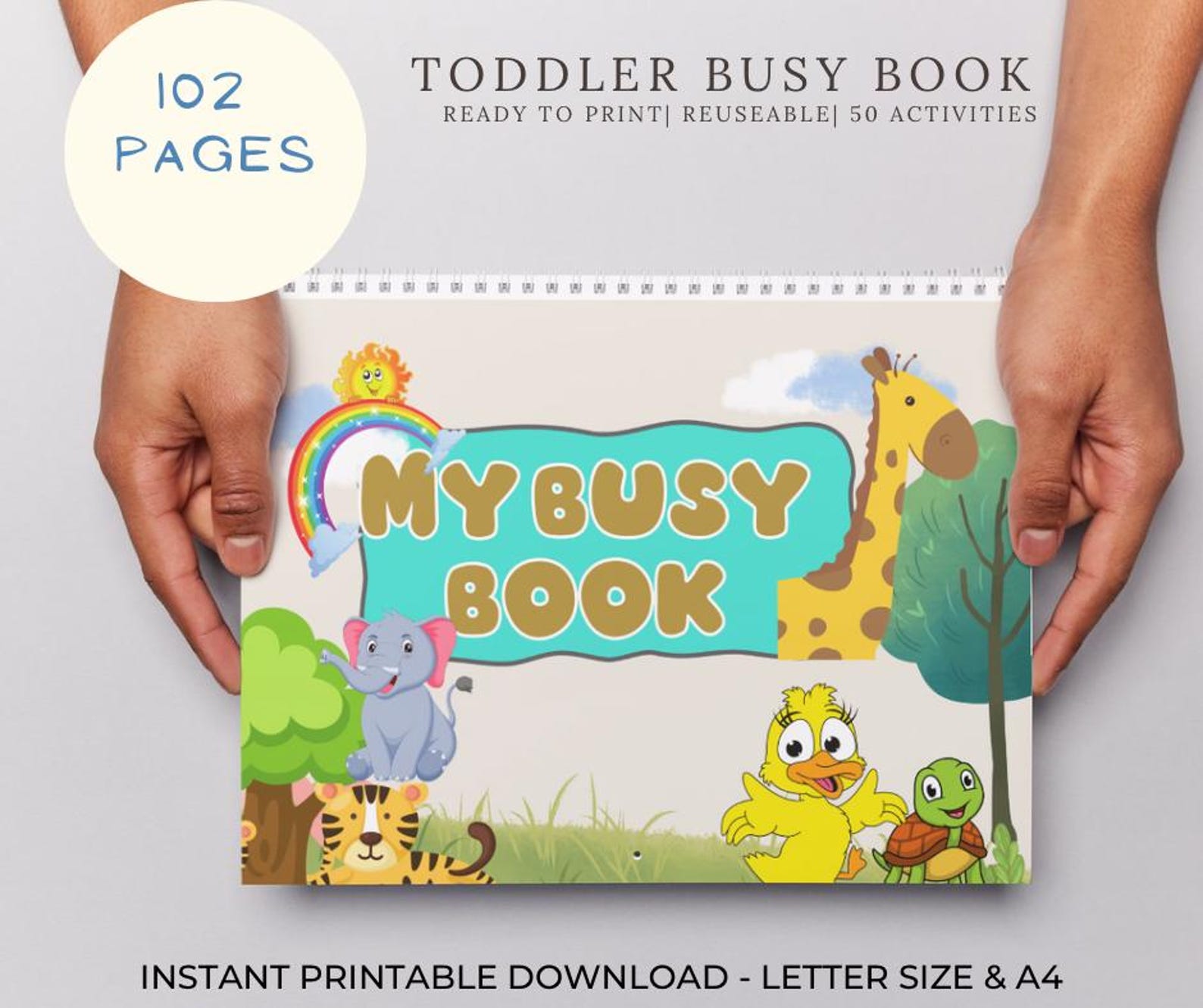 Montessori Busy Book Printable Toddler Learning Binder Preschool ...