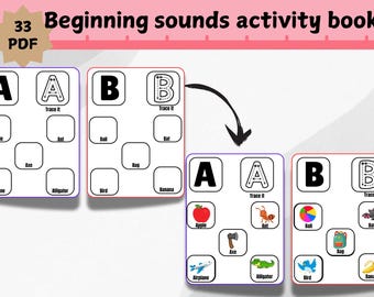 Beginning Sounds Matching Game: ABC Phonics Activity (PDF Download - Etsy