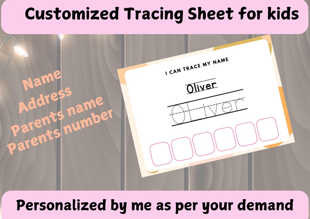 Personalized Name Tracing Worksheet: Handwriting Practice (digital ...