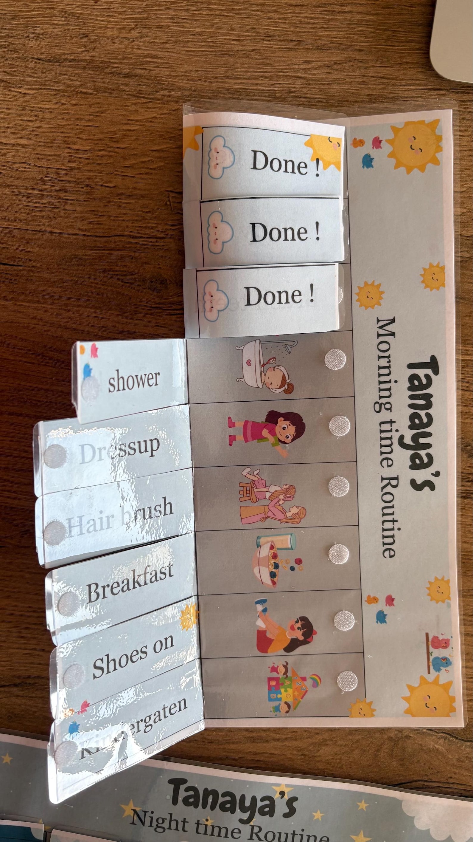 Morning Routine Chart, Printable Folding Flip Chart , Kids Daily Before ...