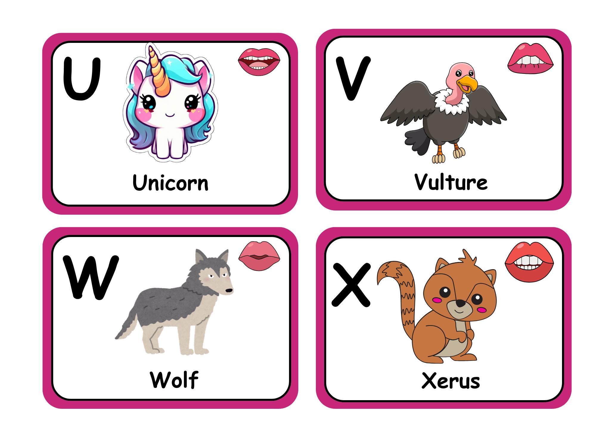 Zoo Animals Flash Cards: A-Z Phonics Learning (PDF Download) - Etsy