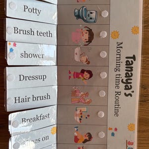 Morning Routine Chart, Printable Folding Flip Chart , Kids Daily Before ...