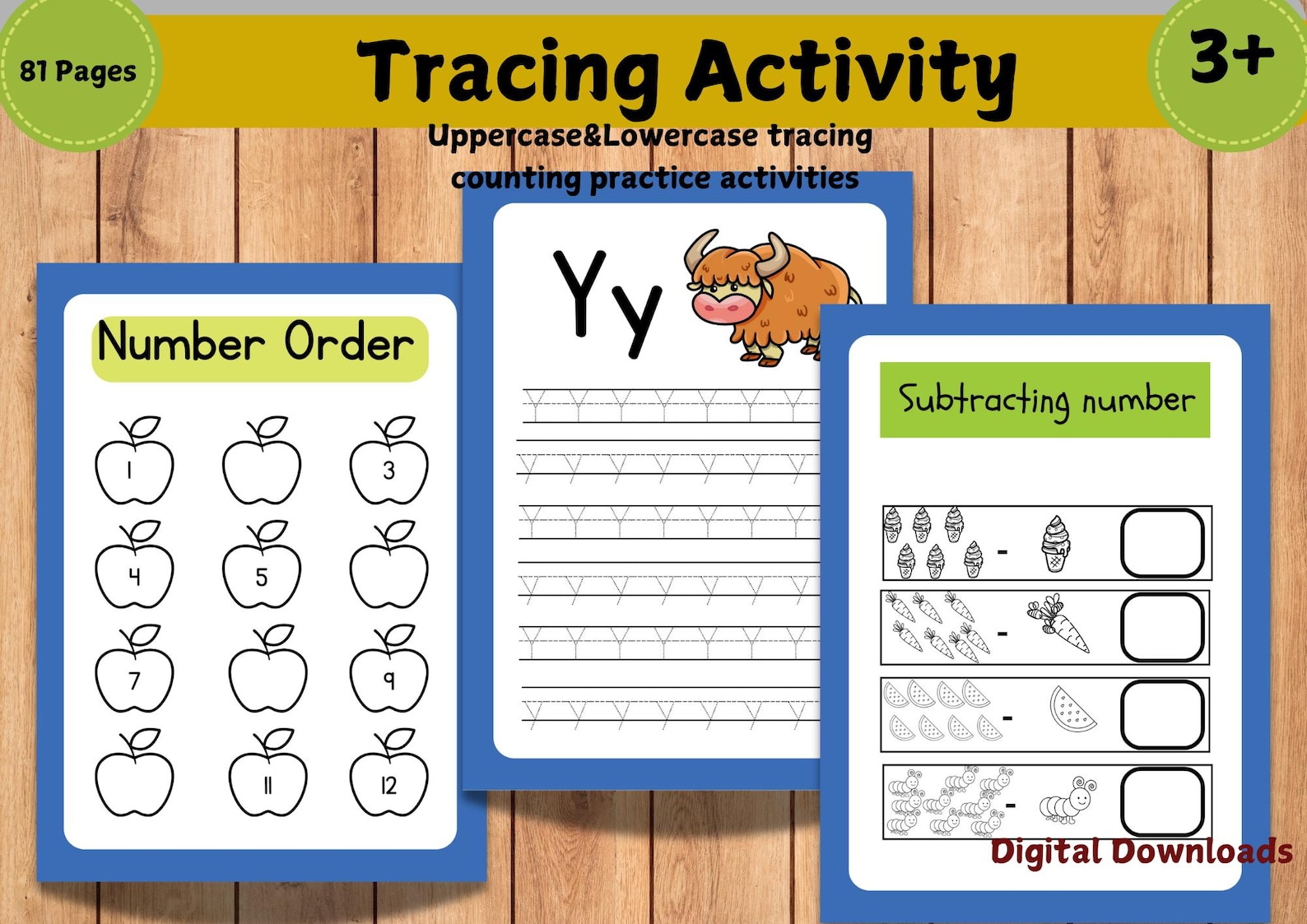 Printable Lower Upper Case Alphabet Tracing Worksheets | Preschool ...