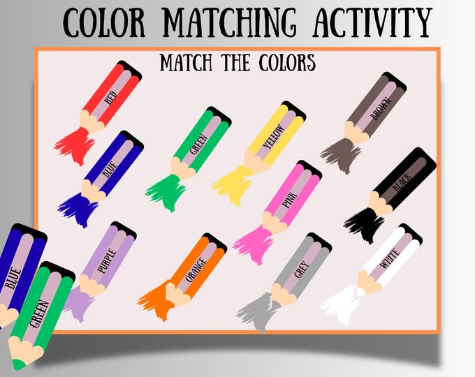 Bee Color Matching Activity, Toddler Printable, Montessori Materials ...