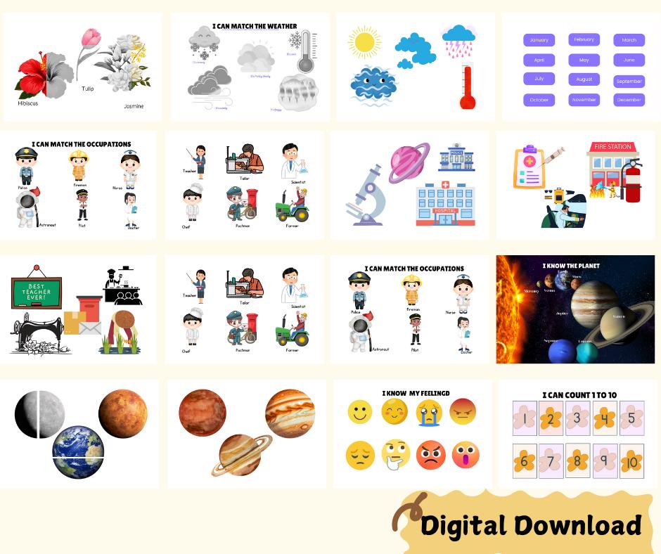 Montessori Busy Book Printable Toddler Learning Binder Preschool ...