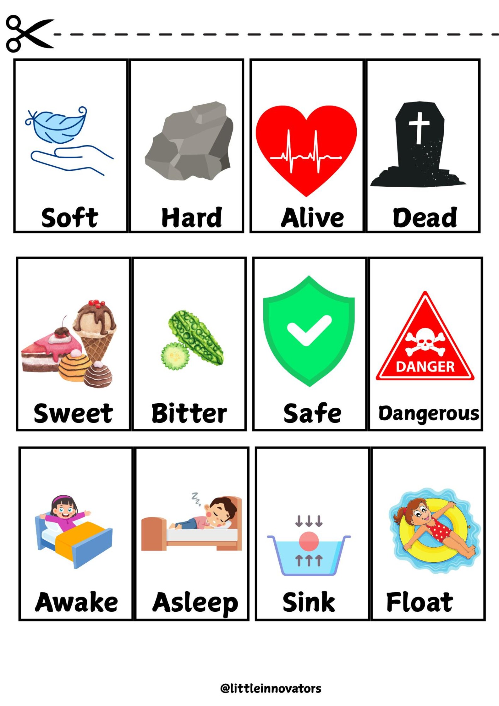Opposites Matching Activity, Preschool, Kindergarten, Nursery, Special ...