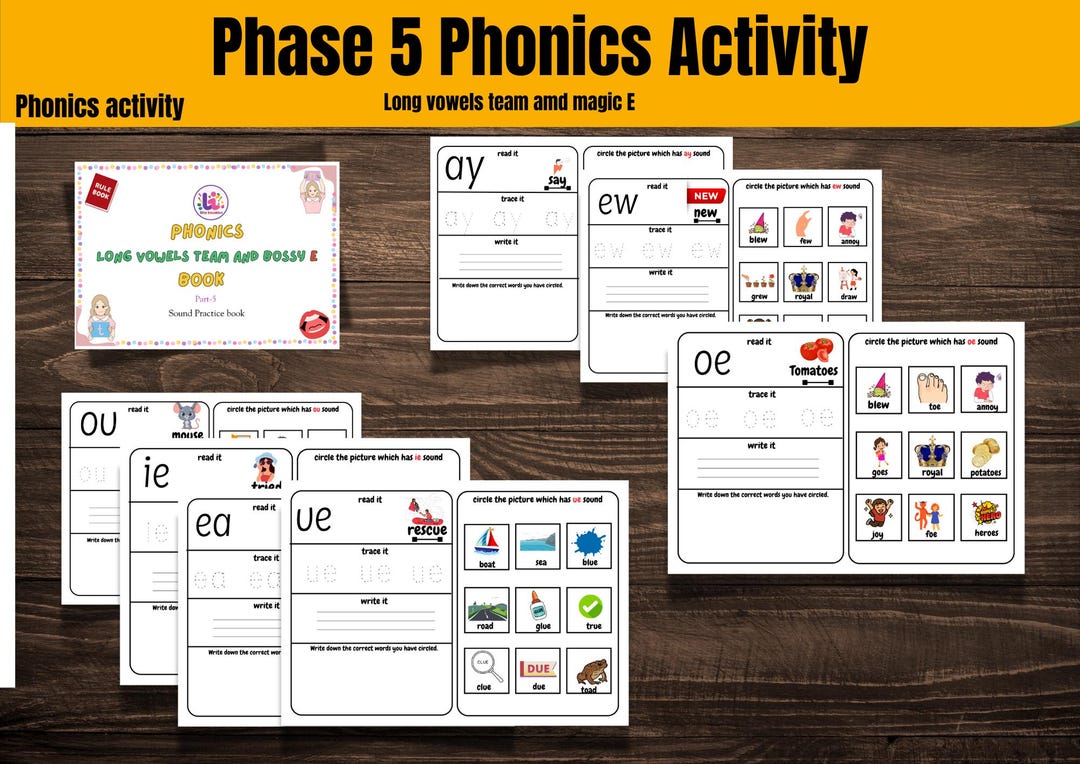 Phase 5 Phonics: Vowel Team ,consonant Digraph and Bossy R Practice ...