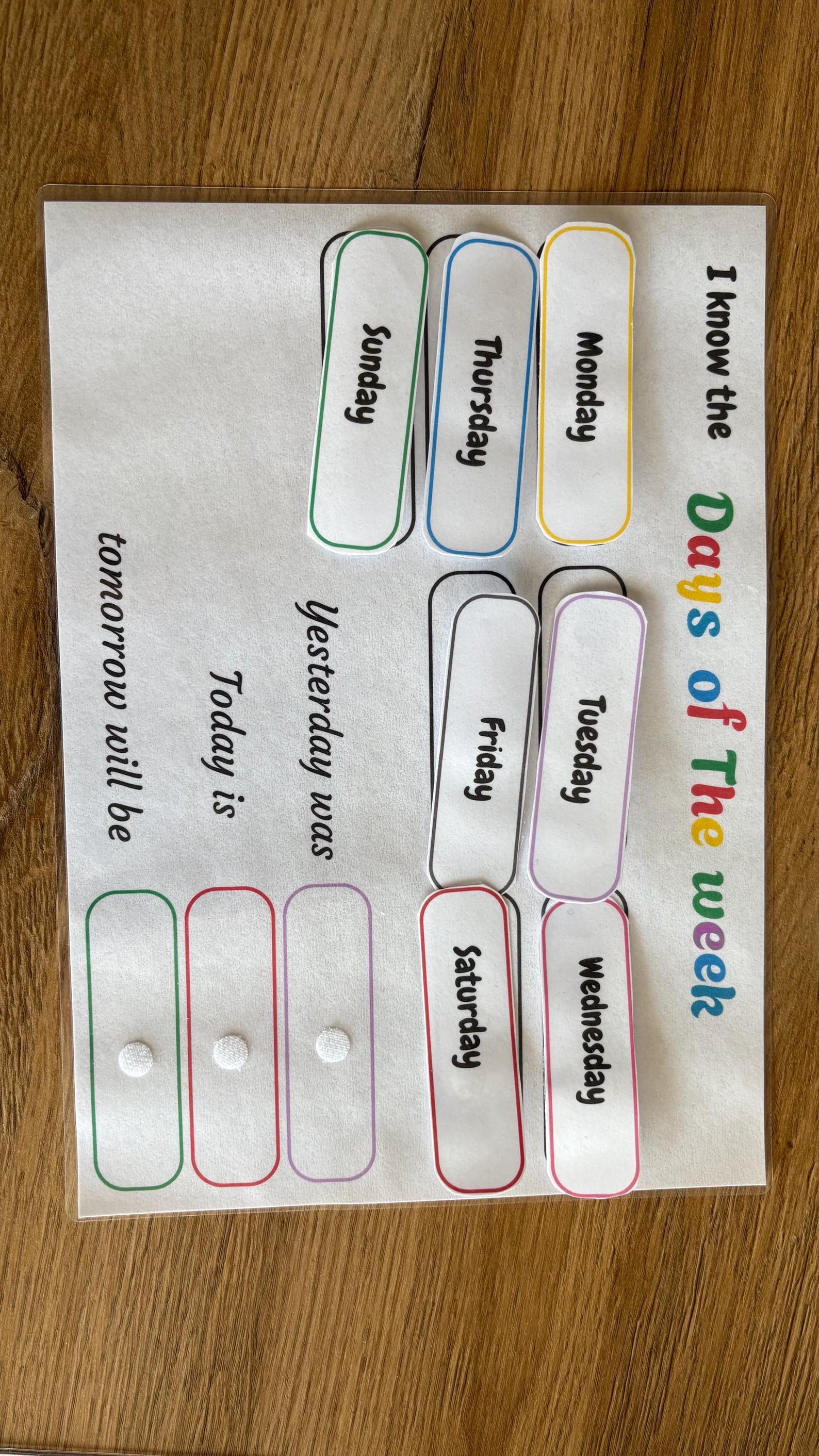 Days of the Week Printable: Preschool Calendar Activity (digital ...