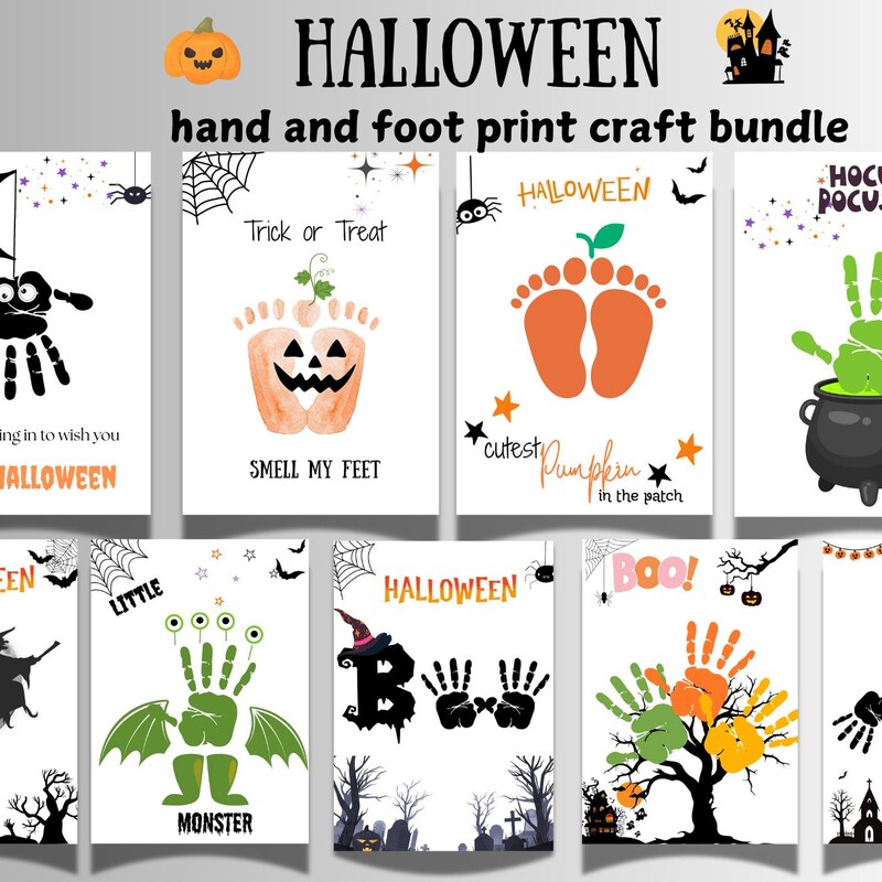 Halloween Handprint Craft - Etsy