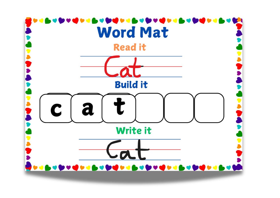 CVC Words Game: Phonics Worksheets, Spelling Practice (PDF Printable ...