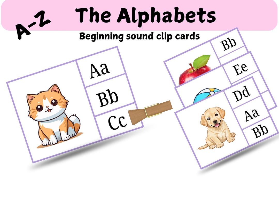 Beginning Sound Clip Cards – Fun Phonics Activity for Early Learners ...