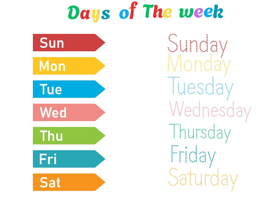 Days of the Week Printable: Preschool Calendar Activity (digital ...