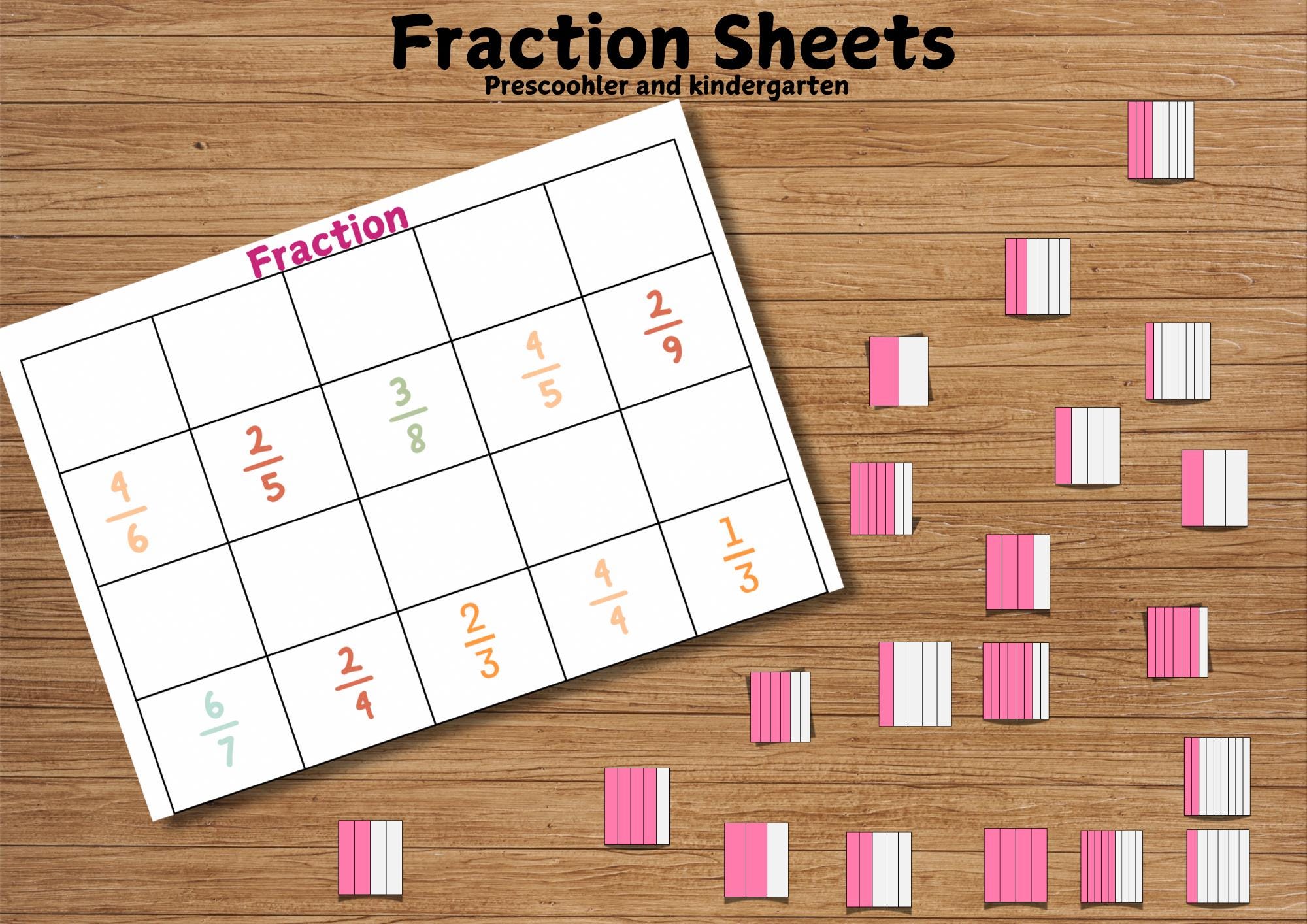 Fraction Find Activity Set: Printable Math Game (PDF) - Etsy
