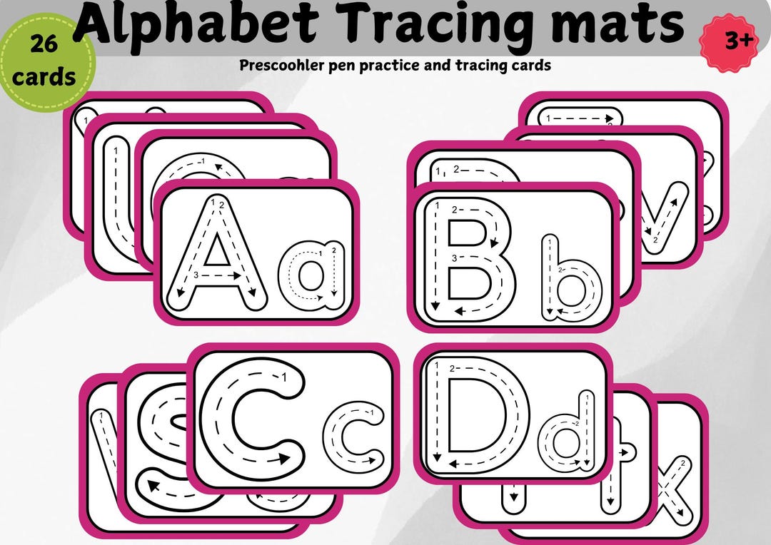 Alphabet Tracing Cards, a Lphabet, Letter of the Alphabet Worksheets ...