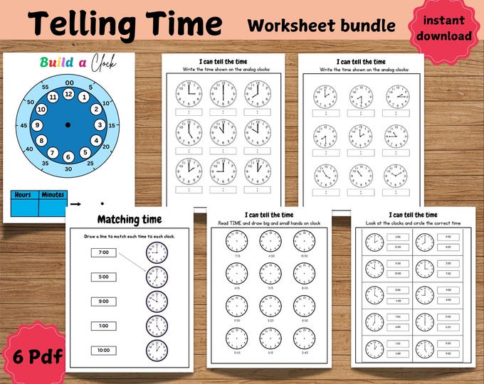 Interactive Montessori Teaching Clock - Master Time, Fractions & Skip ...