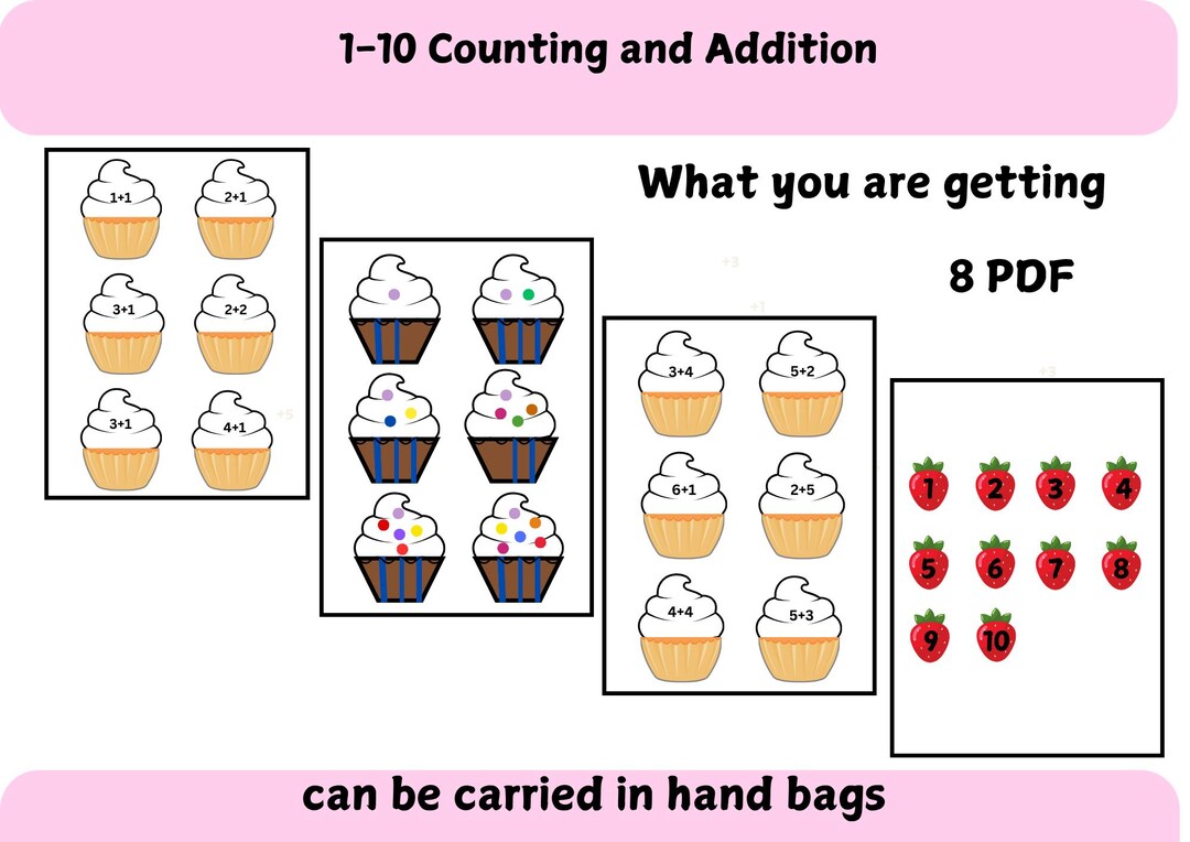 1-10 Numbers Addition and Worksheets, Math Worksheets, 1st 2nd Grade ...