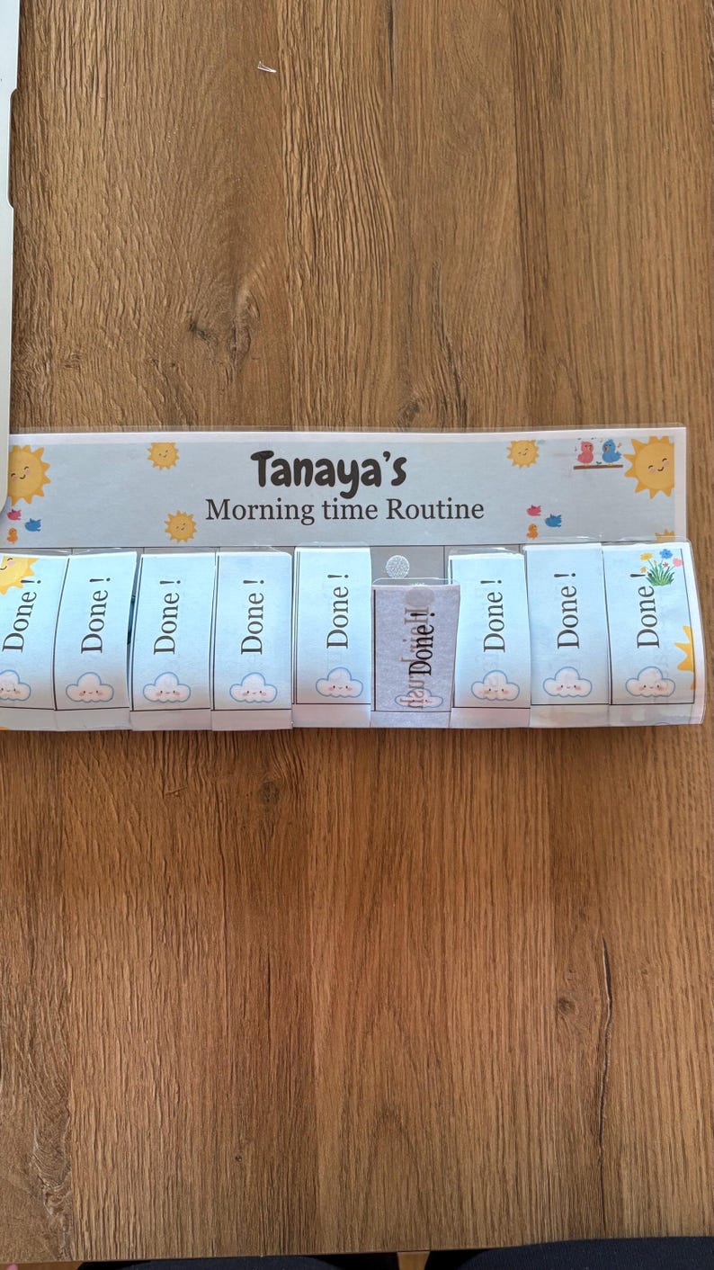 Morning Routine Chart, Printable Folding Flip Chart , Kids Daily Before ...