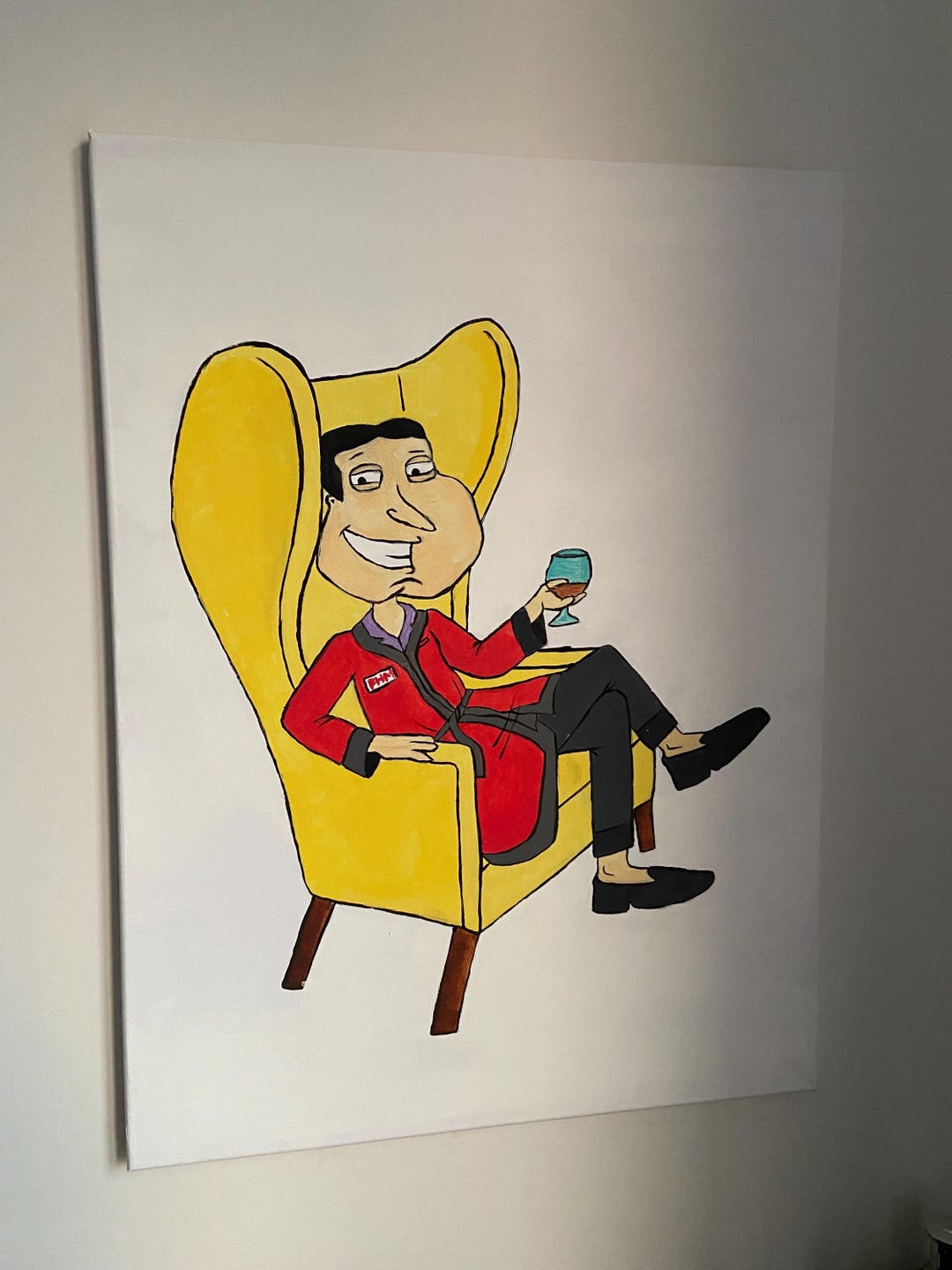 Glenn Quagmire the Family Guy Painting. Acrylic, Canvas - Etsy