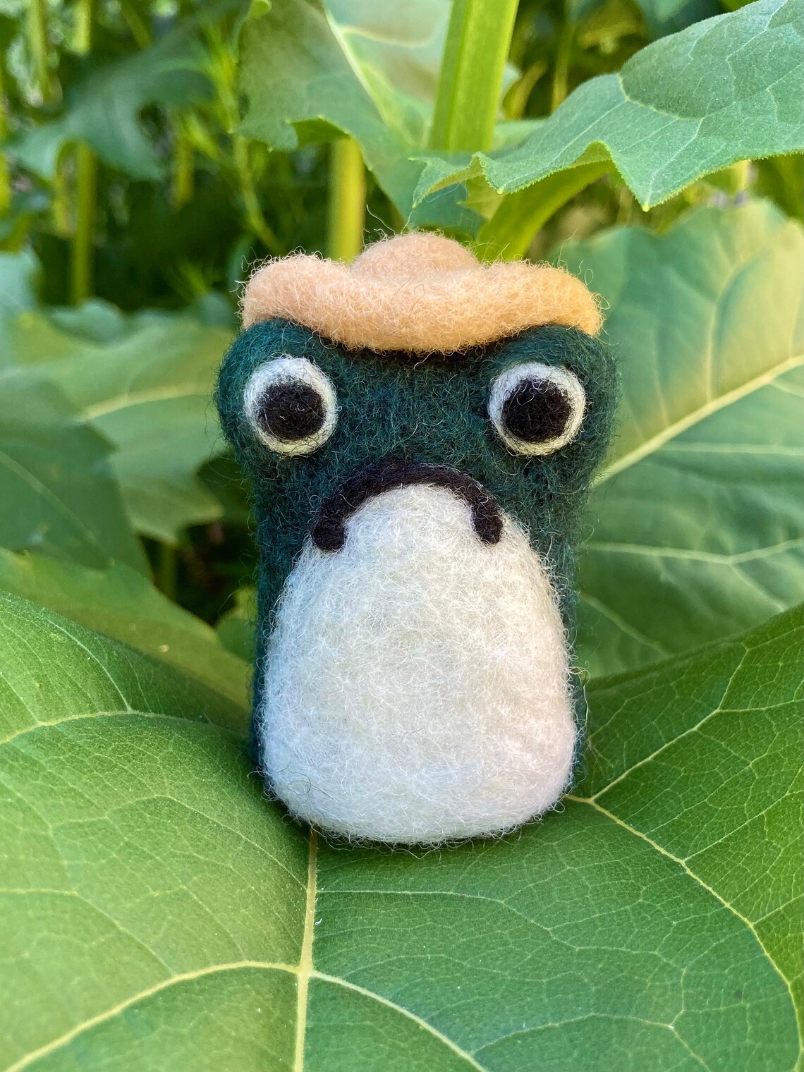 Needle Felt Frog W/ Fancy Hat - Etsy