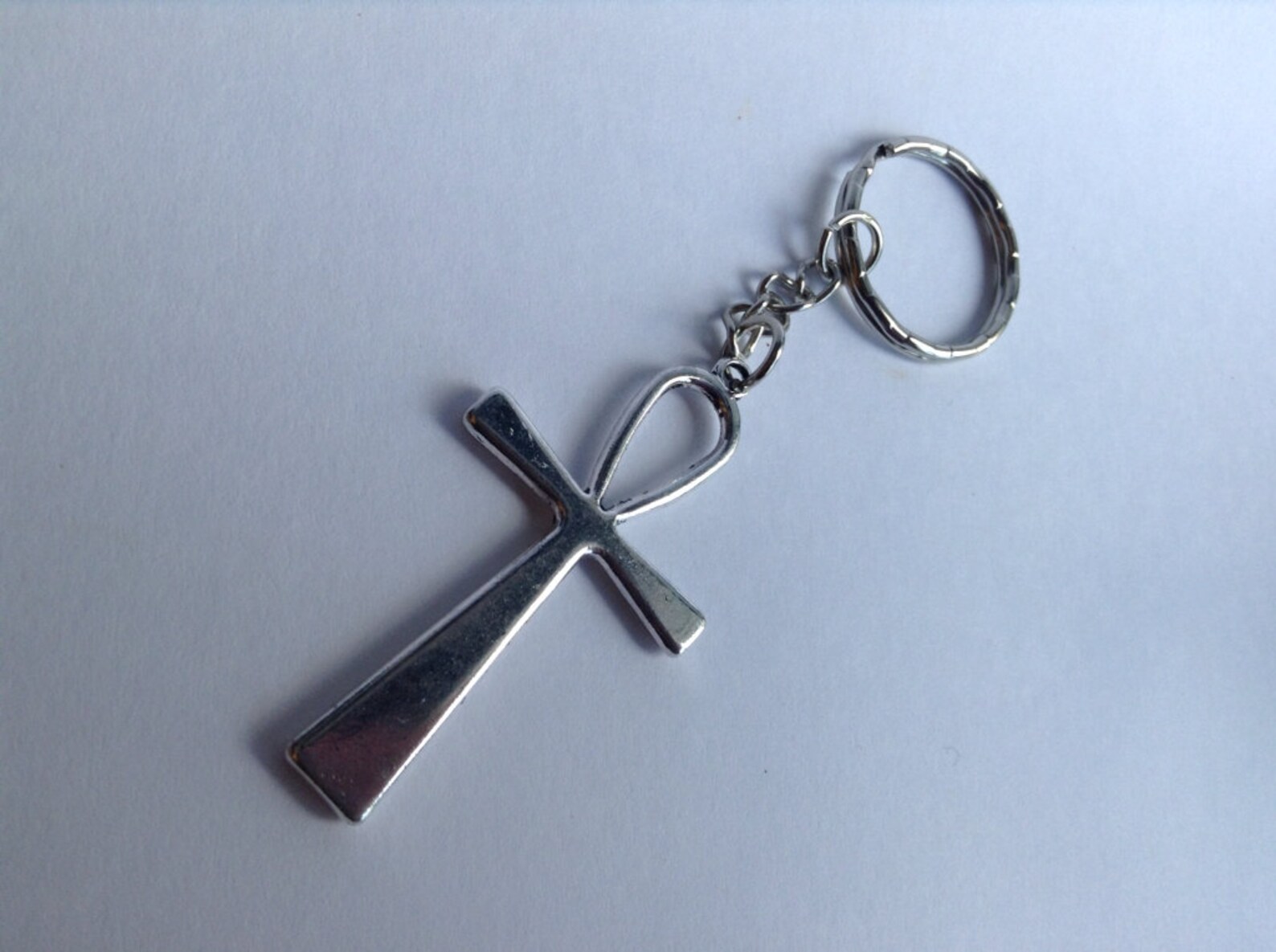 Ankh Keychain Silver Ankh Keychain - Etsy